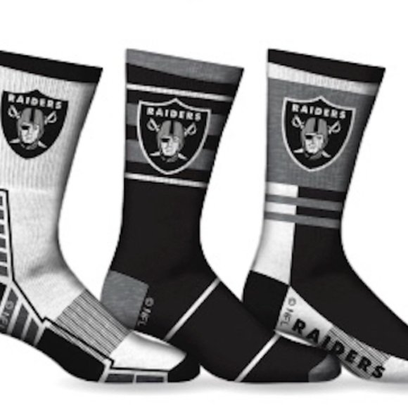 NFL | Underwear & Socks | Las Vegas Raiders Socks 3pk Crew Length ...